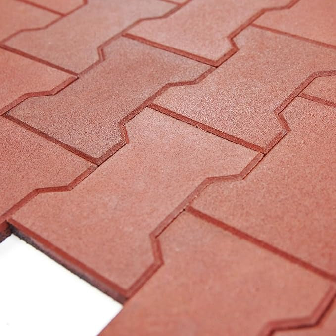 Interlocking Solid Rubber Paver Outdoor Playground Pathway Premium Gra ...